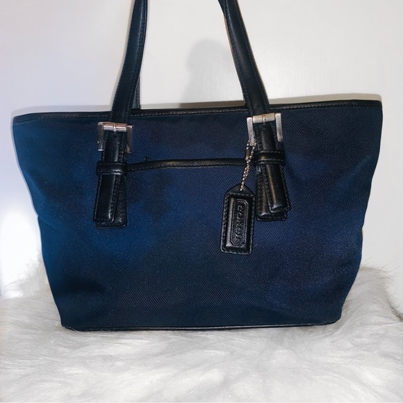Coach | Bags | Coach Navy Blue Nylon Mini Bag | Poshmark